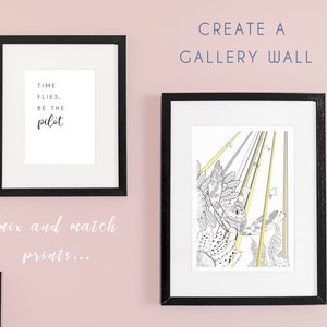 Time Flies Be the Pilot Art Print Quote Art Inspiring - Etsy UK