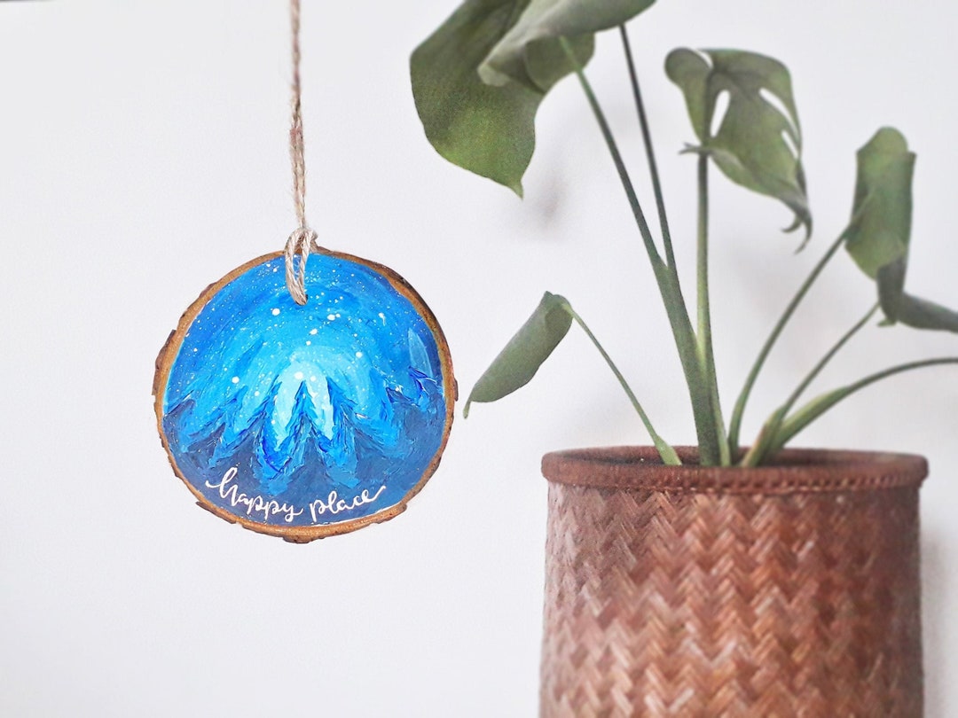 Forest Happy Place Wooden Ornament, Nature Themed Gift Ideas - Etsy UK