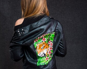 Hand painted jacket | Etsy