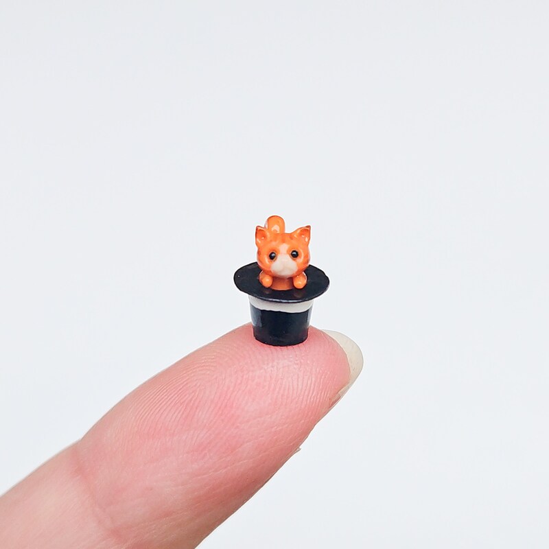 Miniature Cat Figurine - Etsy
