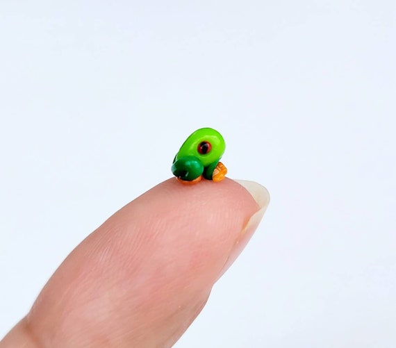 Micro Green Tree Frog Handmade Polymer Clay Miniature Tiny - Etsy