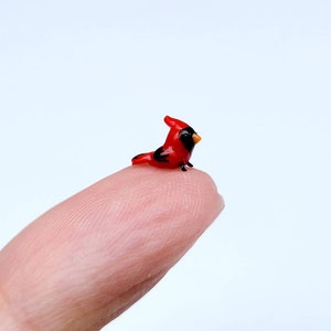 Red Cardinal Handmade Polymer Clay Miniature Figurine, Made to Order - Etsy