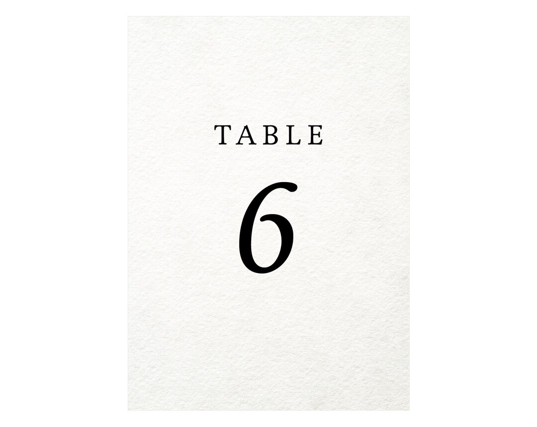 Modèle de numéro de table de mariage réglage de table de - Etsy France
