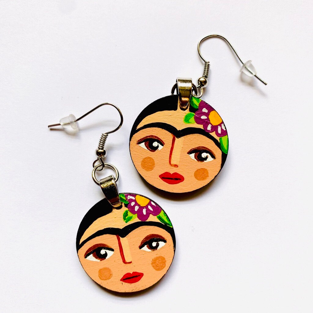 Frida Earrings Frida-Inspired Earrings Frida Jewelry Hand | Etsy