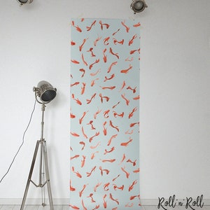 Koi Fish Wallpaper, Red Fish Print, Japanese Wall Paper, Blue Sea Theme ...