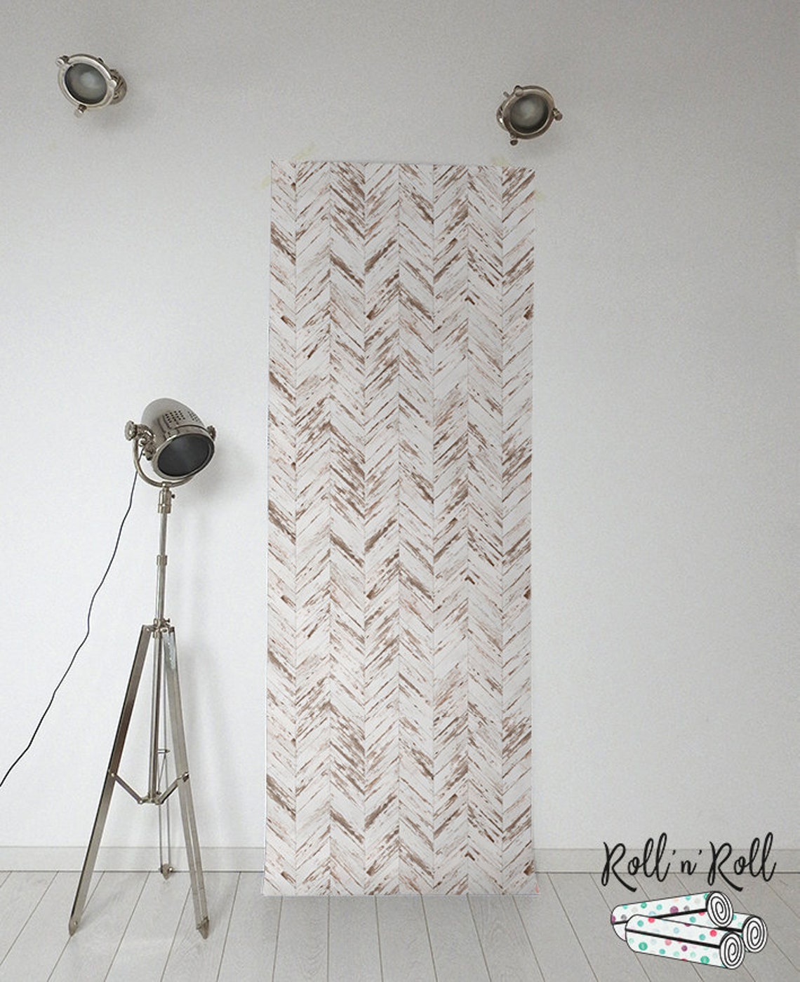 Wooden Chevron Wallpaper Wood Wall Mural Chevron Pattern - Etsy