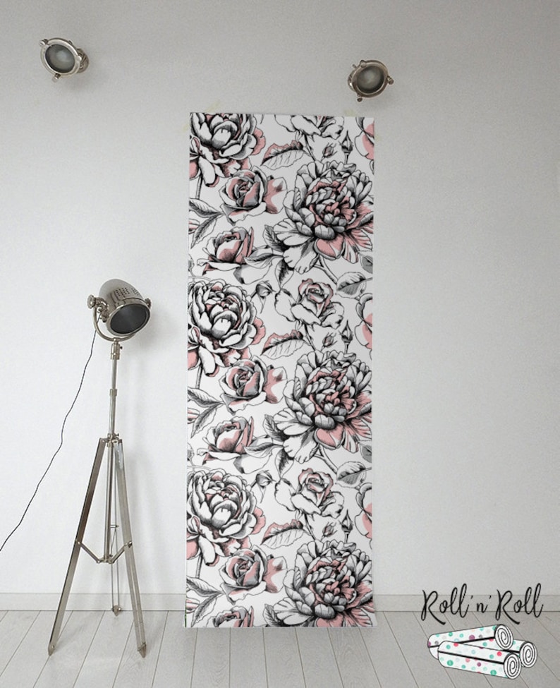 Roses Wallpaper Rose Wall Mural Elegant Floral Wallpapaer - Etsy