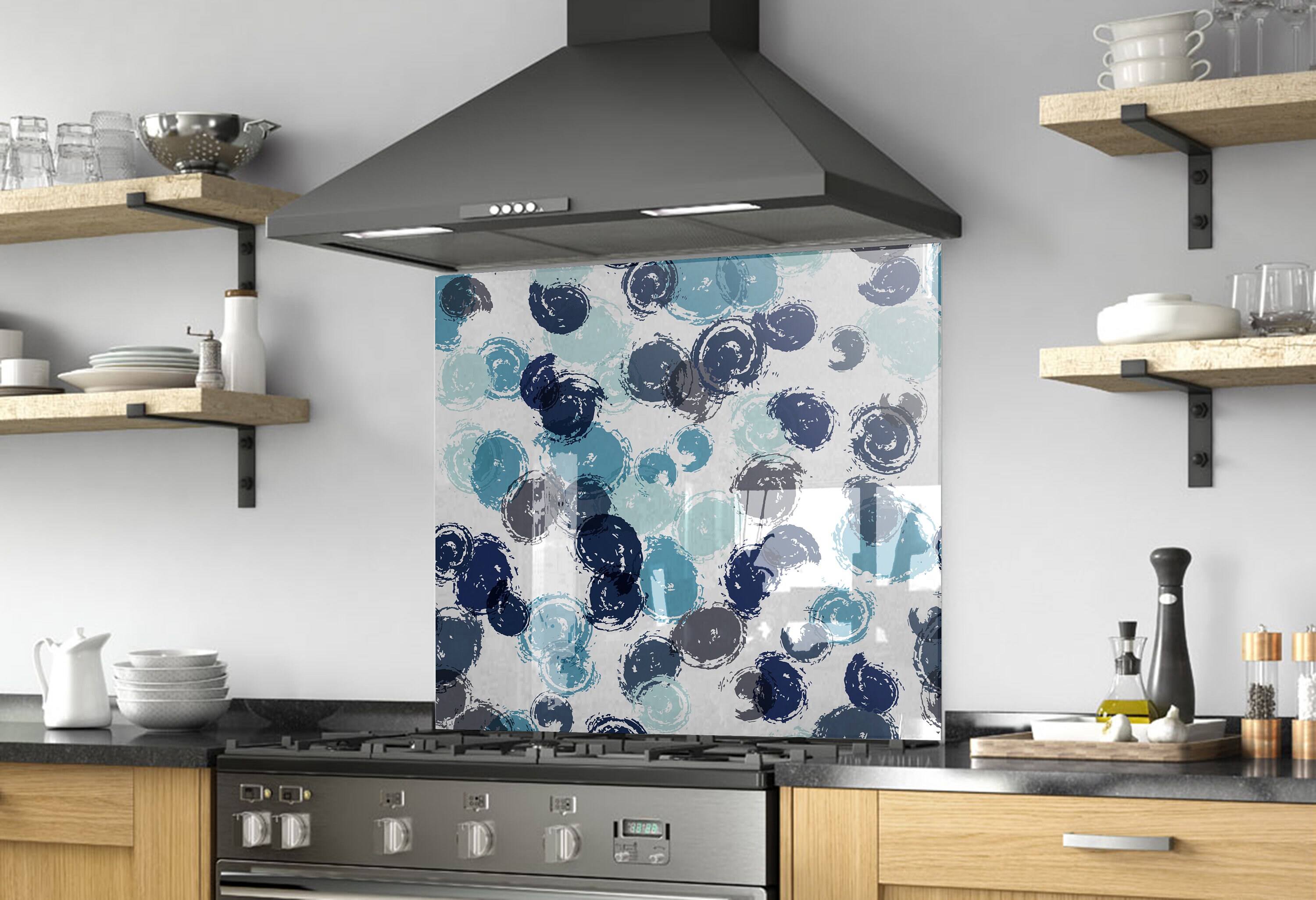 Abstract Print DIY Splashback Kitchen Decor Behind Range - Etsy