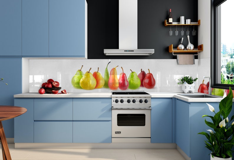 Kitchen Wall Decor, Modern Kitchen, Backsplash Mural, Backsplash Tiles ...