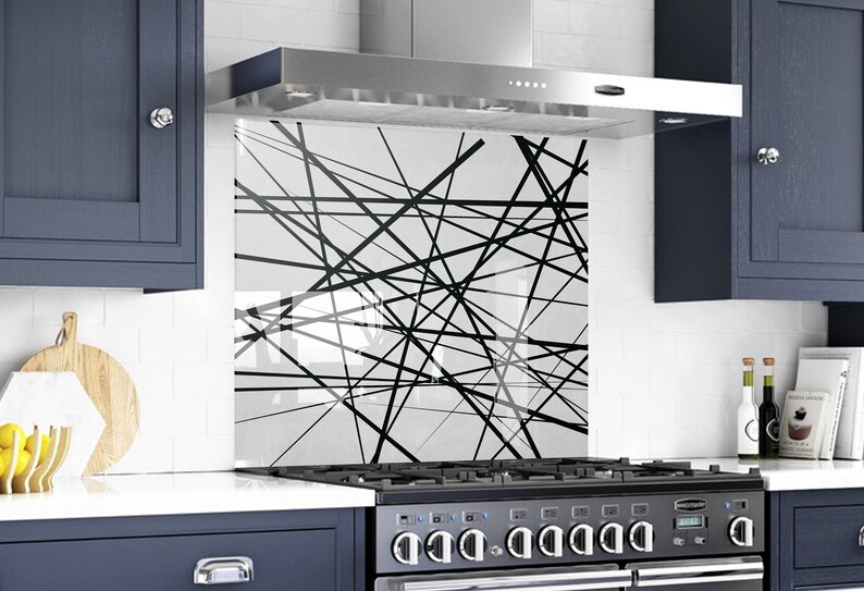 Abstract Print Kitchen Backsplash DIY Splashback Kitchen | Etsy