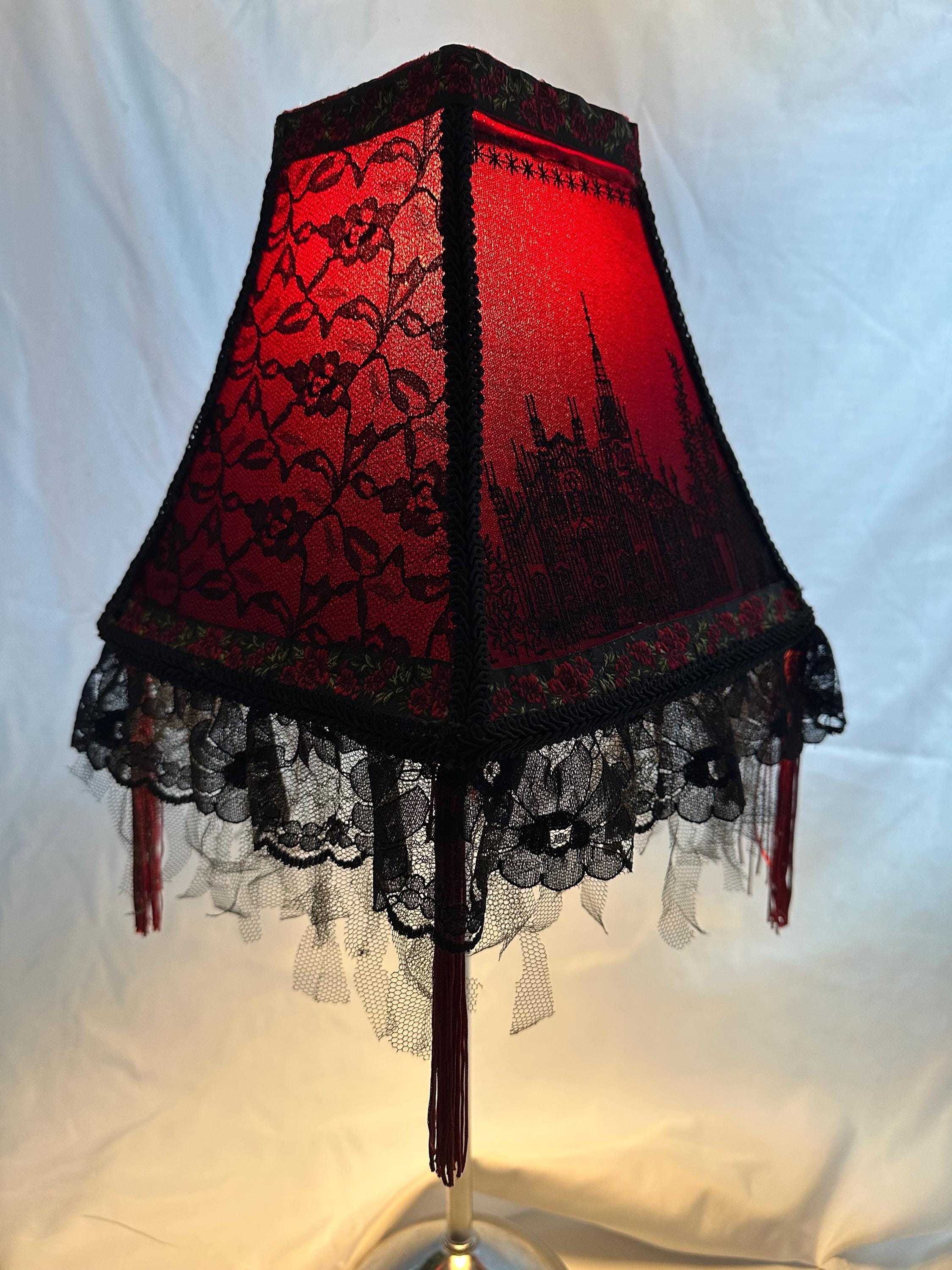 Hand Made Gothic Inspired Bedside Table Lampshade. - Etsy
