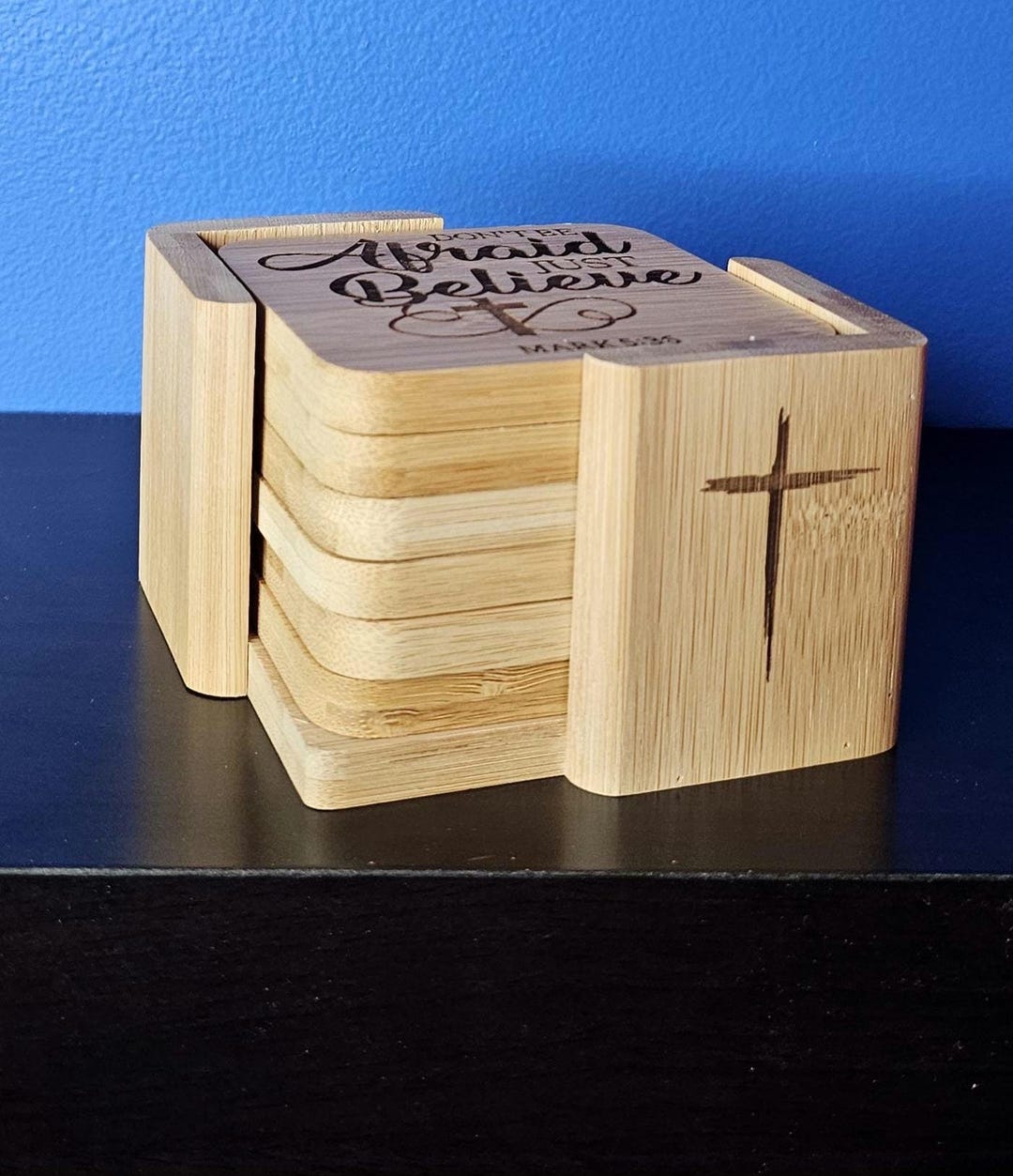 Custom Bamboo Coasters - Etsy