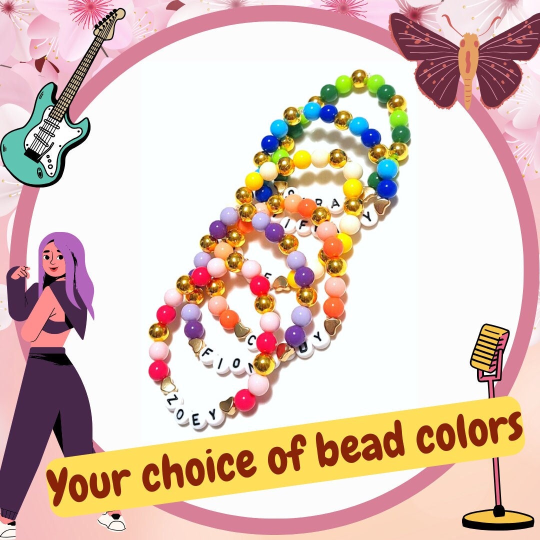 Personalized Friendship Bracelet Stack, Pack of Friendship Tour ...