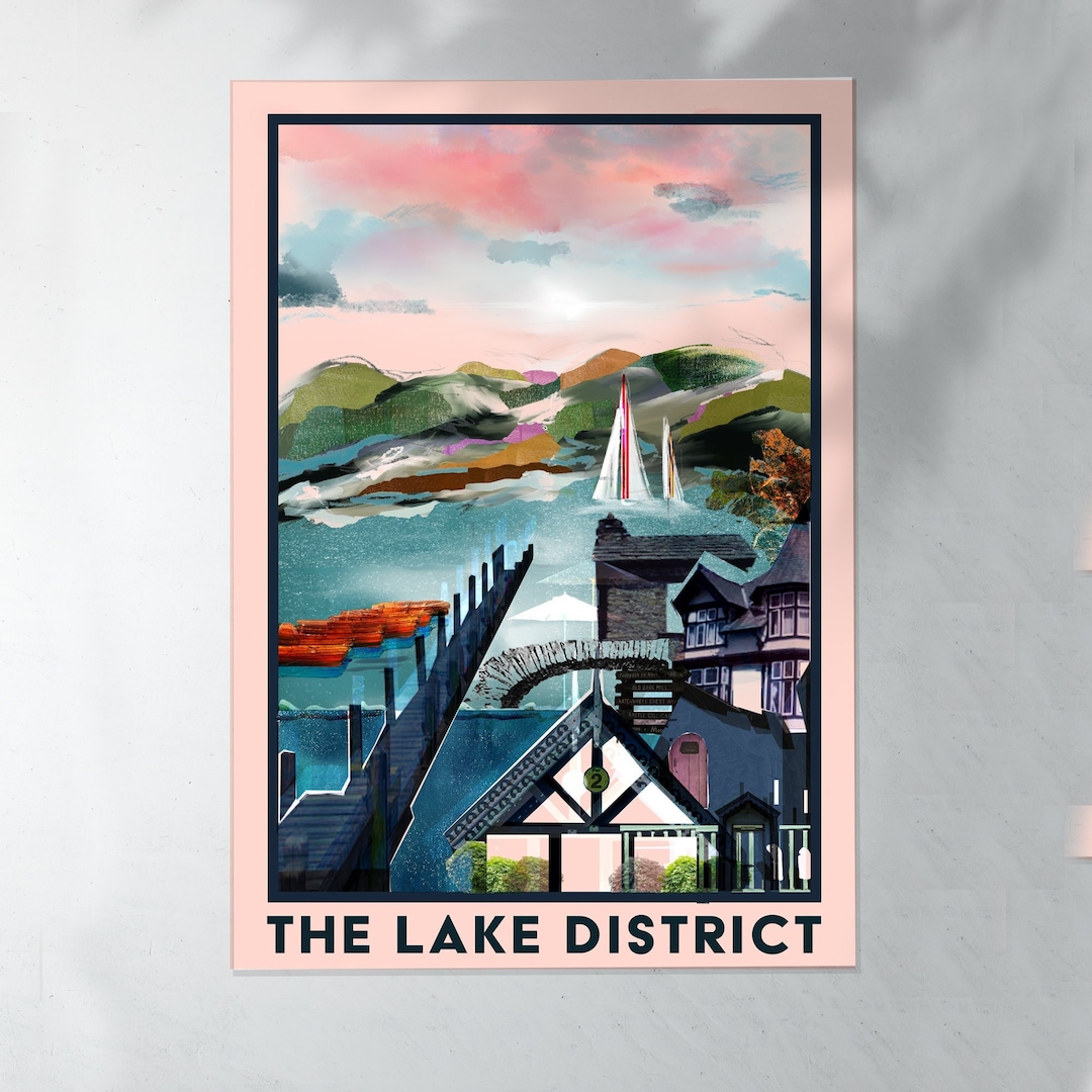 The Lake District Print the Lakes National Park Cumbria /art Print/wall ...