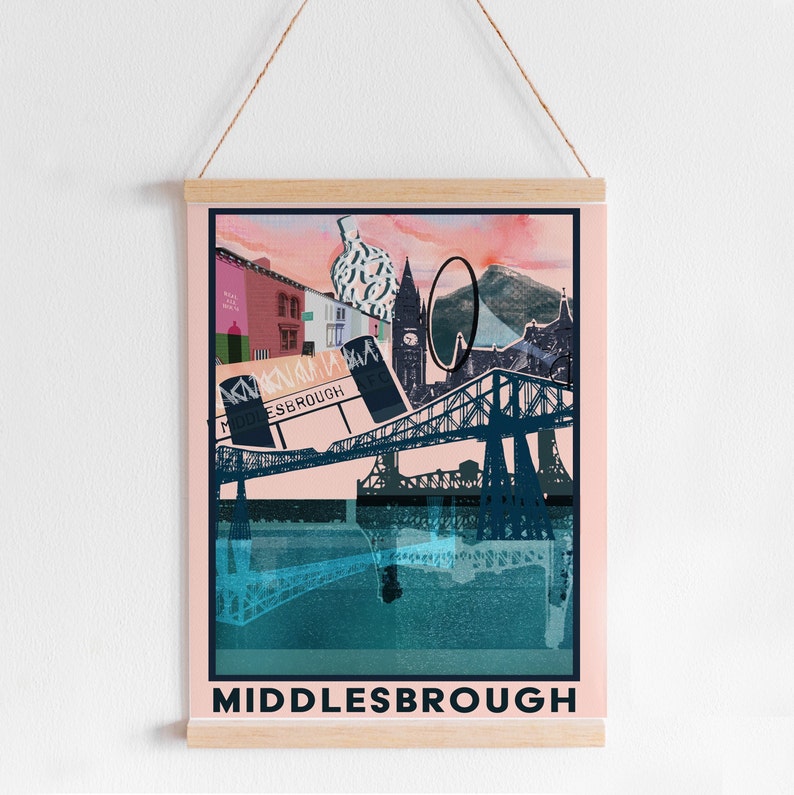 Middlesbrough Print Teesside Print Boro /art Print/wall Art/ Home/north ...