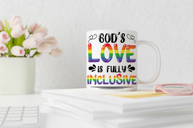 LGBTQ Couple Mug God's Love is Fully Inclusive Love is - Etsy