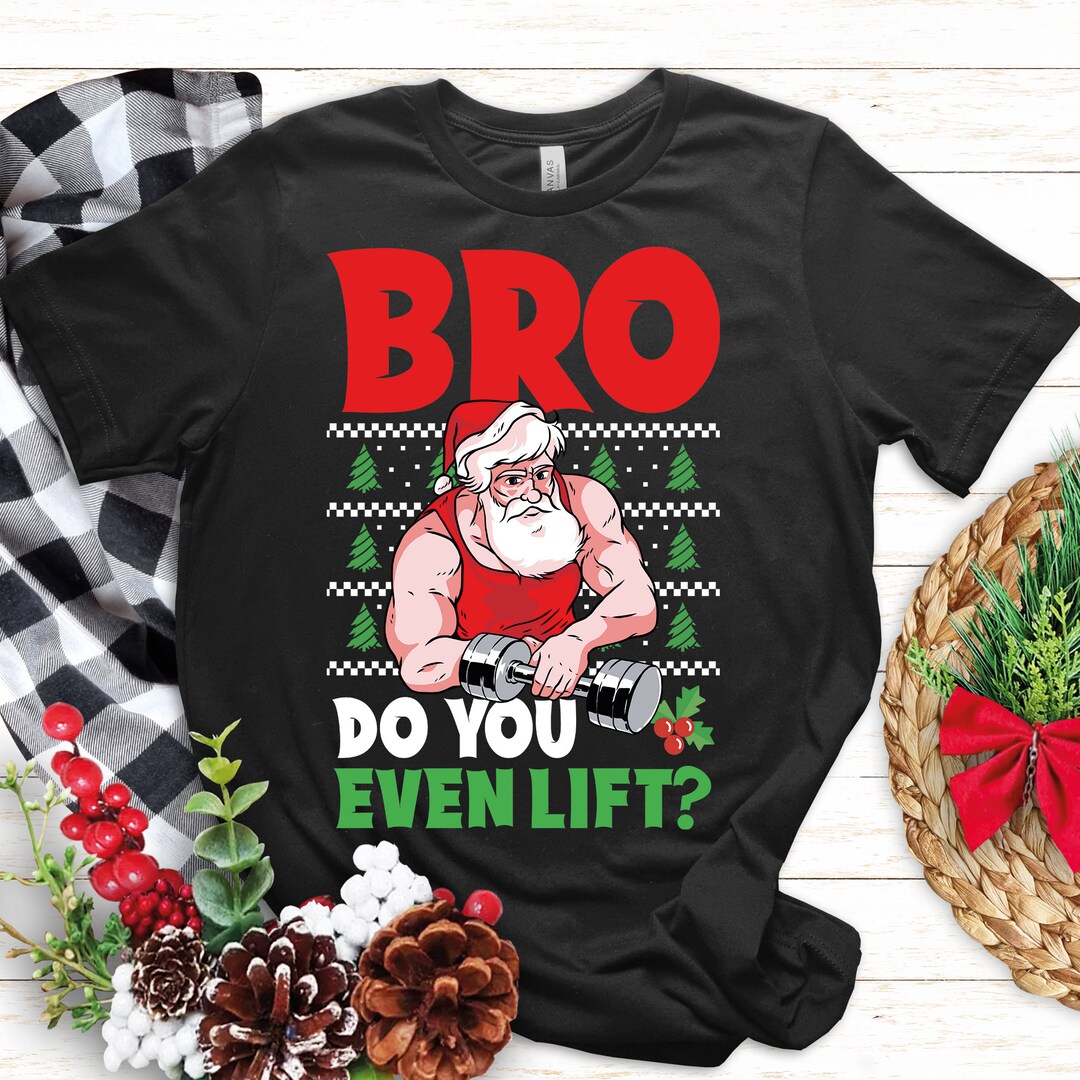 Funny Santa Workout Christmas Shirt | Weightlifting Xmas Gift - Etsy