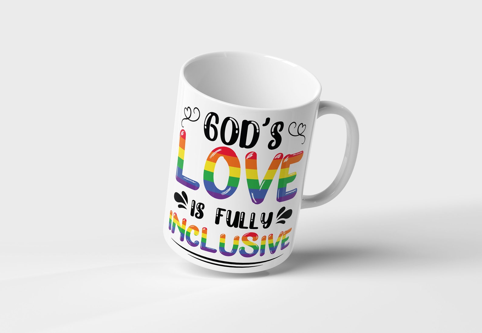 LGBTQ Couple Mug God's Love is Fully Inclusive Love is - Etsy