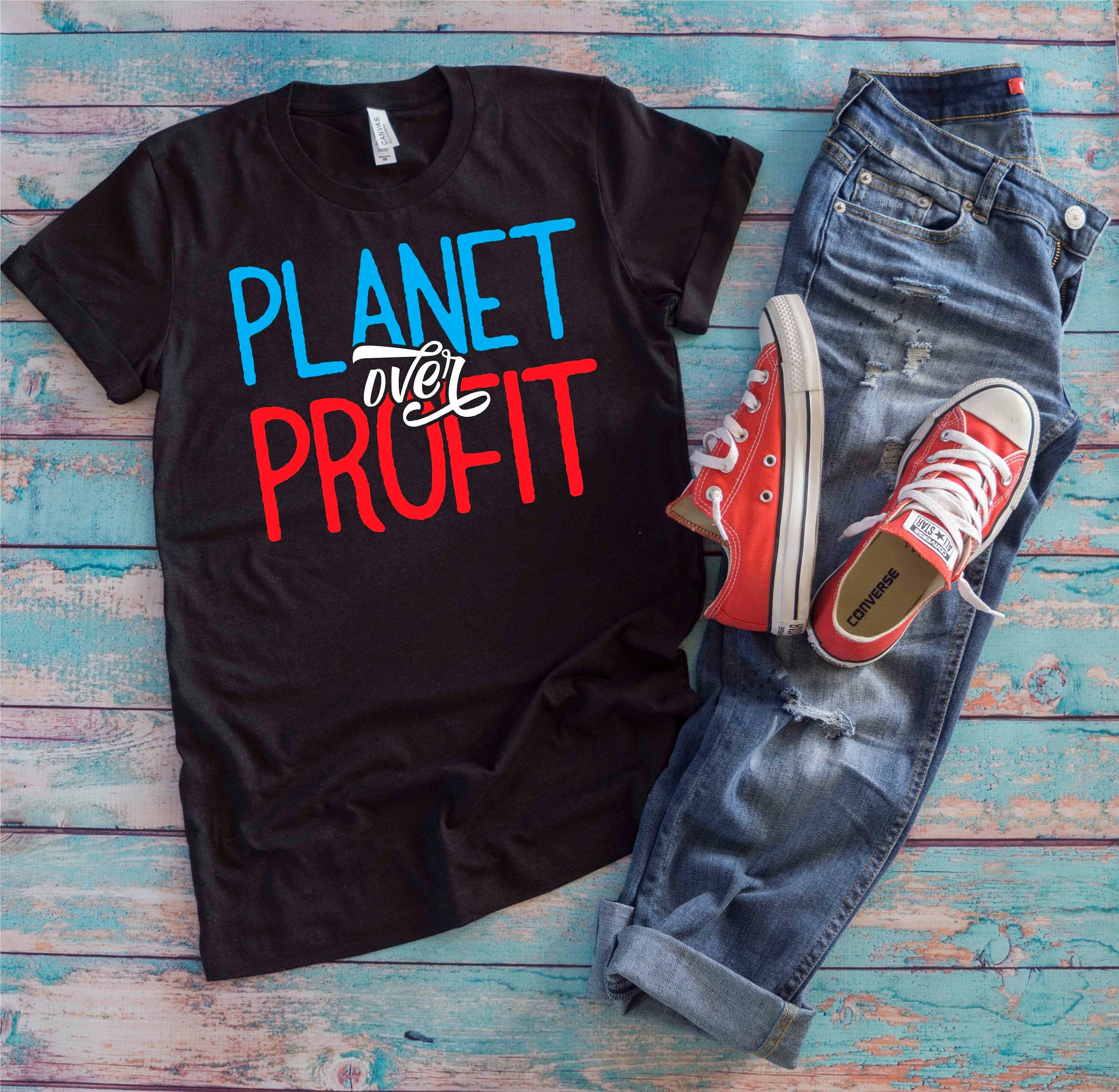 Planet Over Profit Earth Day Climate Change Global Warming | Etsy