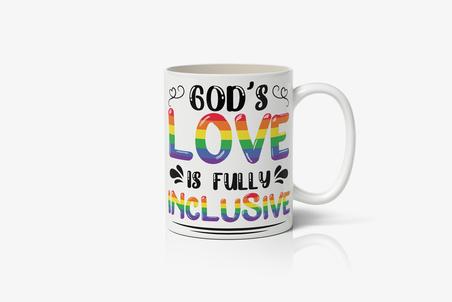 LGBTQ Couple Mug God's Love is Fully Inclusive Love is - Etsy