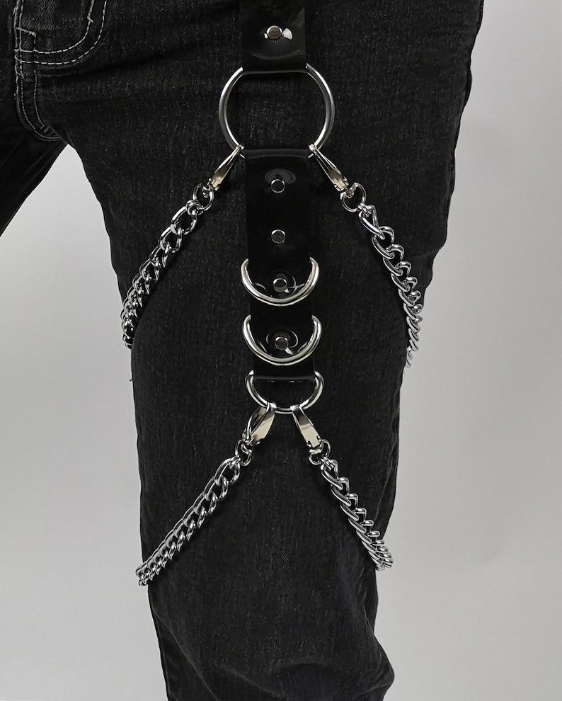 PVC Leg Harness Chain Leg Harness With Metal D-ring & O-ring - Etsy