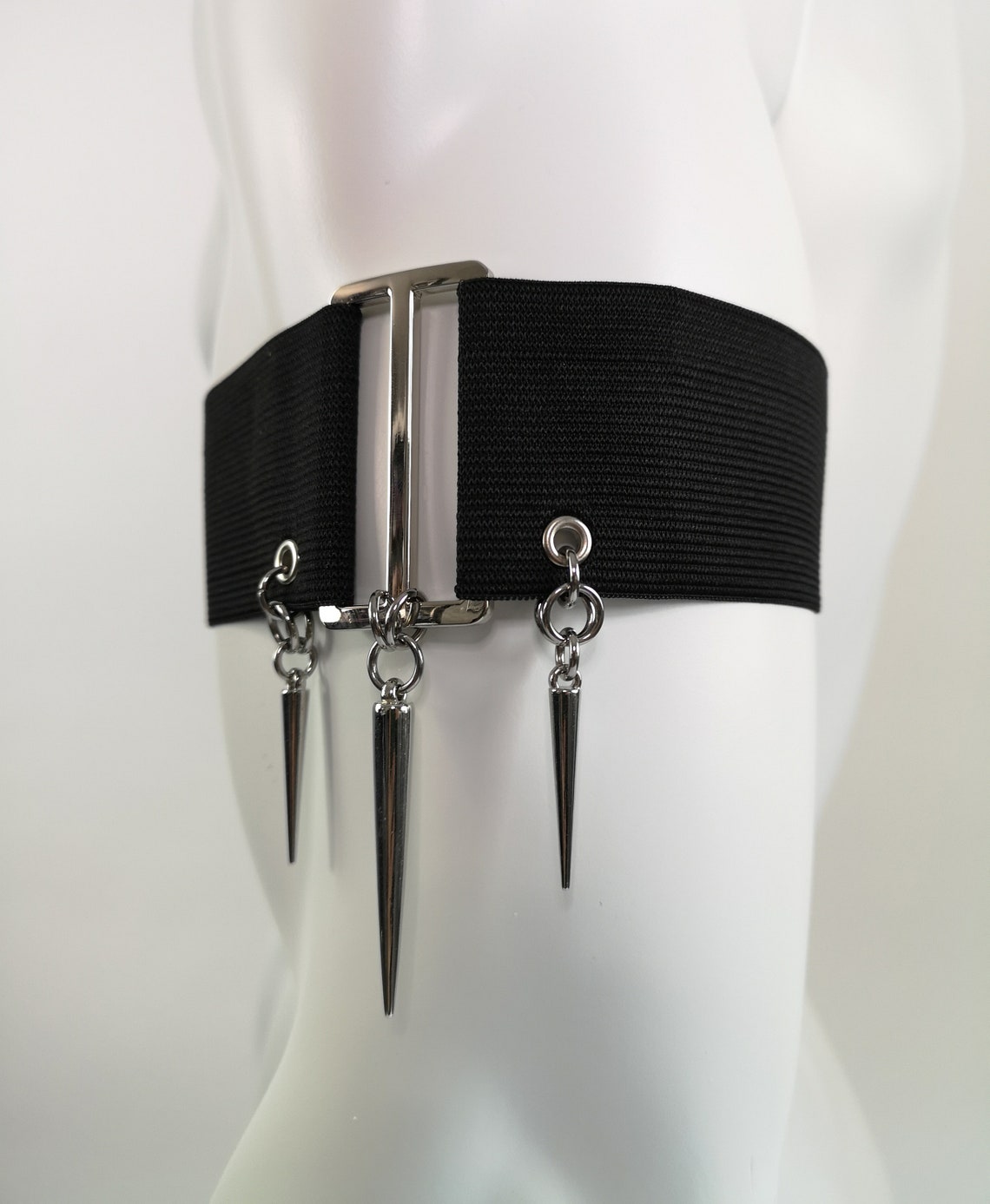 Large Black Elastic Spike Arm Band Black Elastic Arm Band - Etsy France