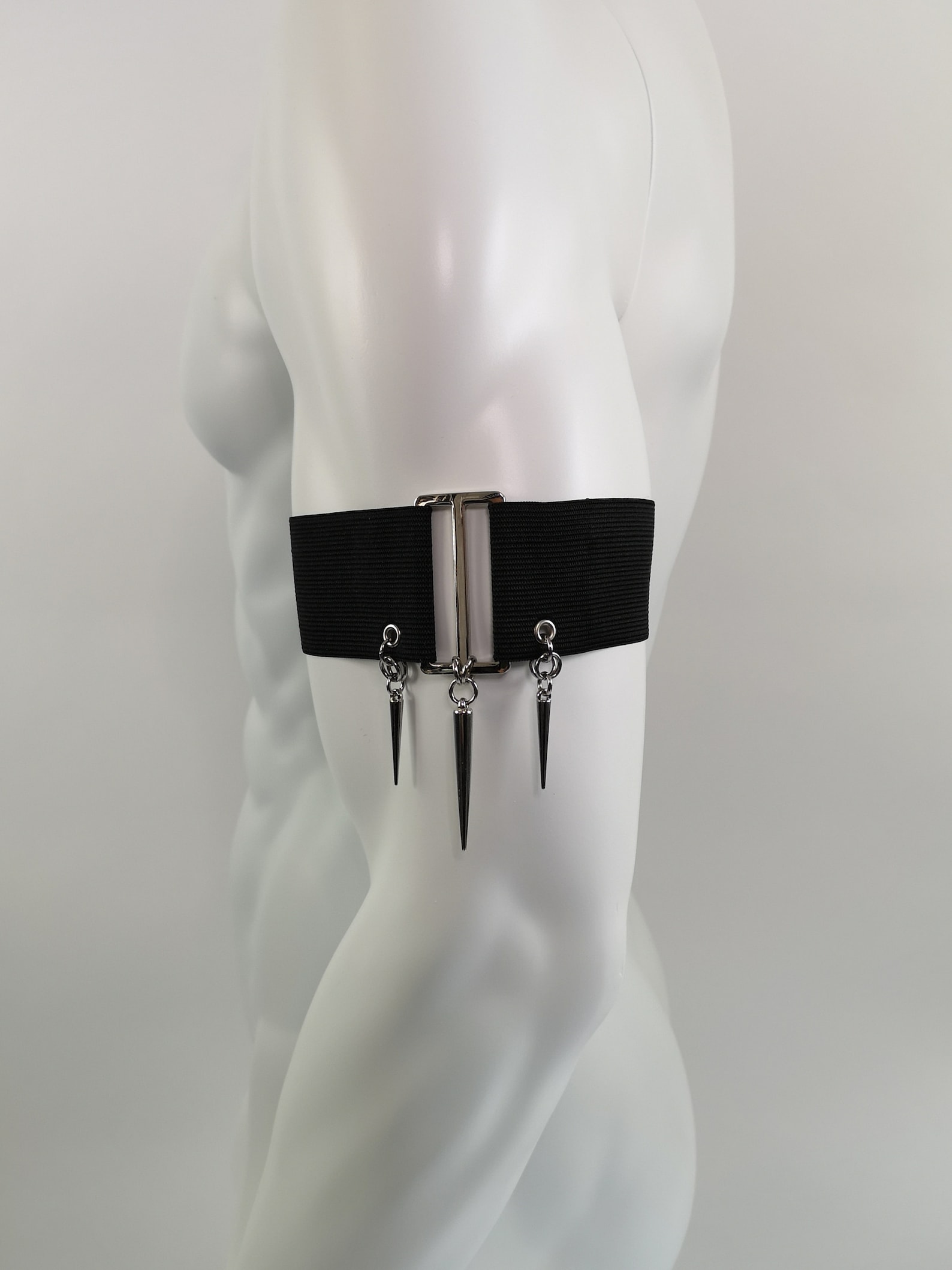 Large Black Elastic Spike Arm Band Black Elastic Arm Band - Etsy