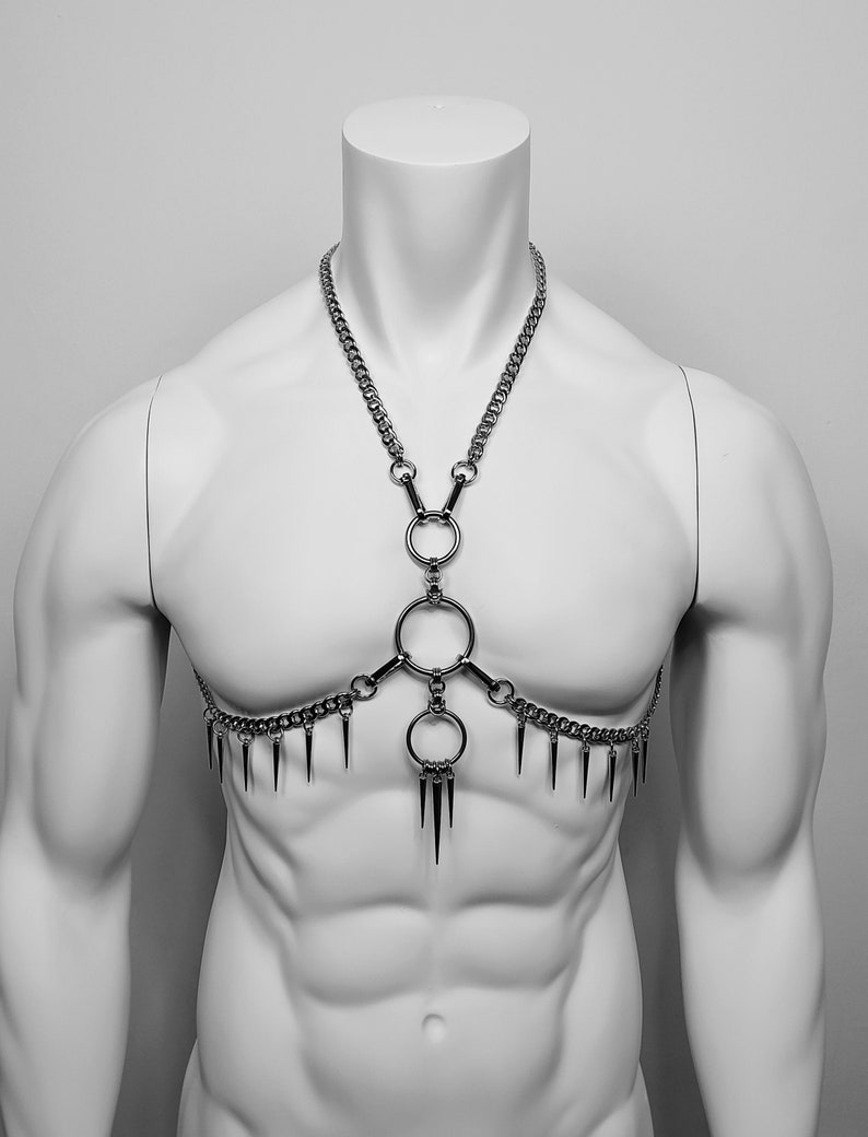 Chain Body Harness Stainless Steel Chest Harness Metal - Etsy UK