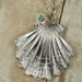 Scallop Shell Necklace, Silver Shell Pendant, Marine Biology Gift - Etsy