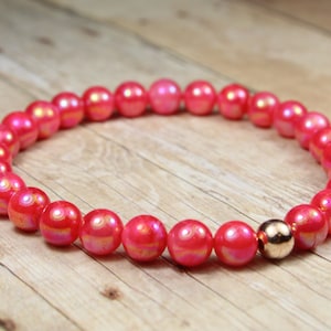Pink Shell Bracelet, Beaded Beach Jewelry, Mermaid Inspired, 7 1/4 ...