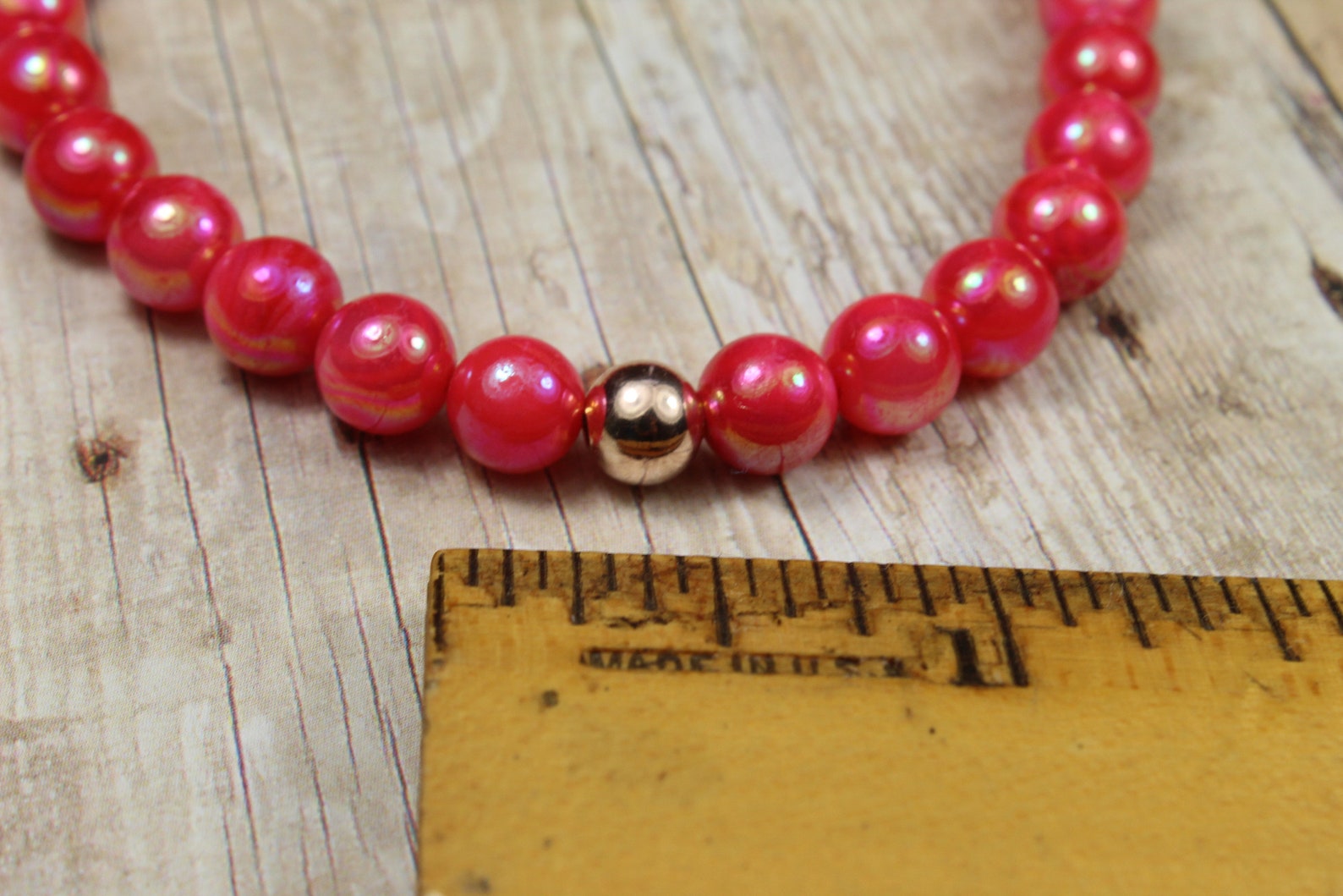 Pink Shell Bracelet, Beaded Beach Jewelry, Mermaid Inspired, 7 1/4 ...