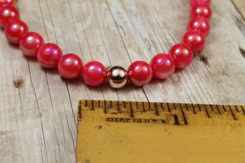 Pink Shell Bracelet, Beaded Beach Jewelry, Mermaid Inspired, 7 1/4 ...