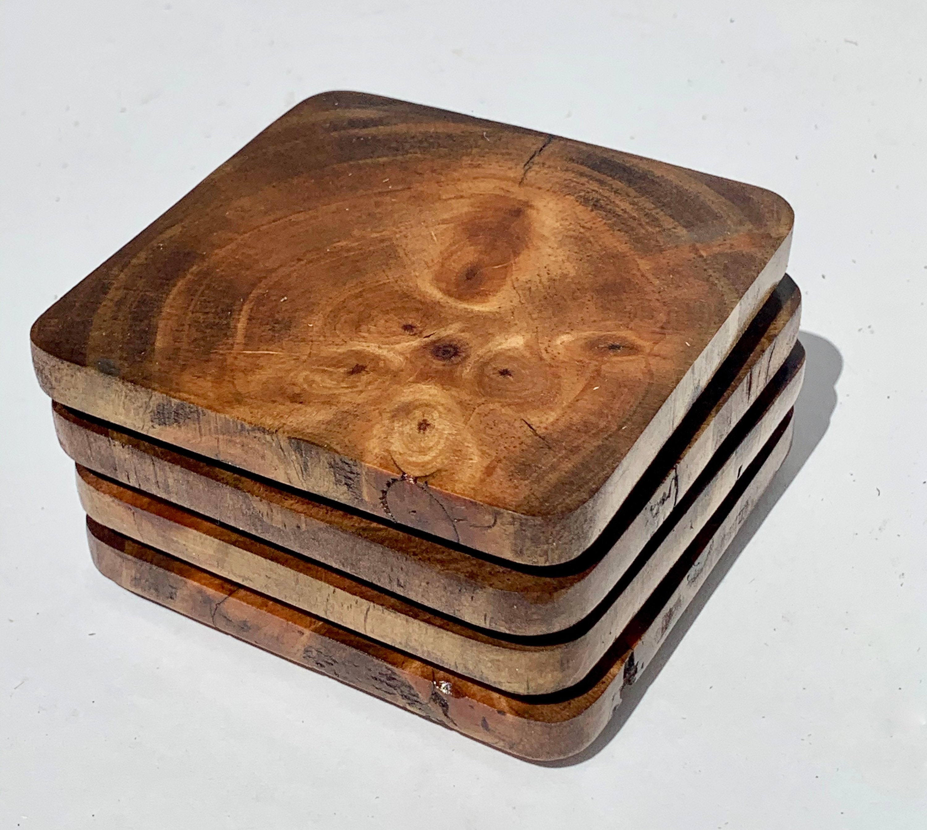 Natural Wood Coasters | Etsy