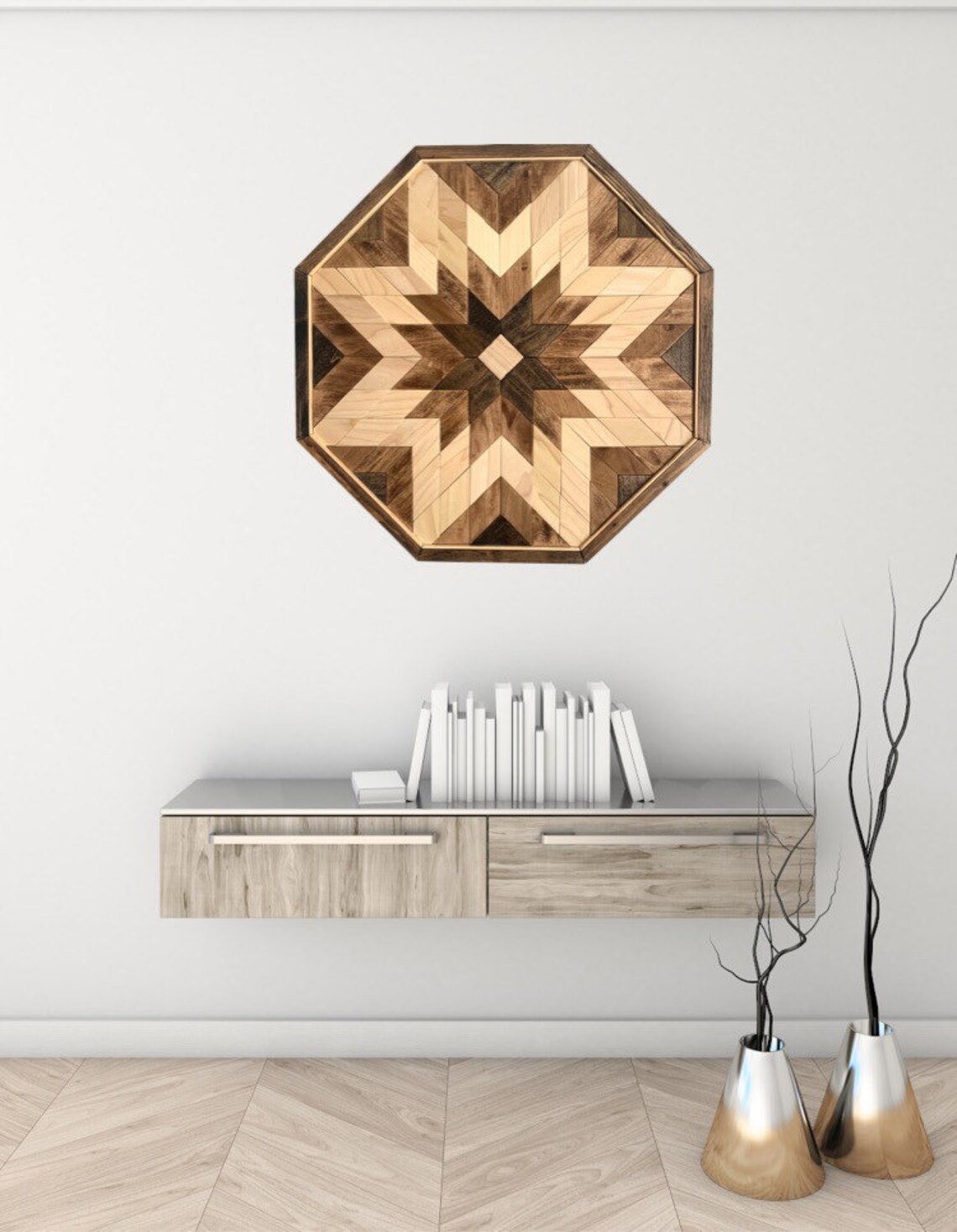 Octagon Wood Wall Art - Etsy