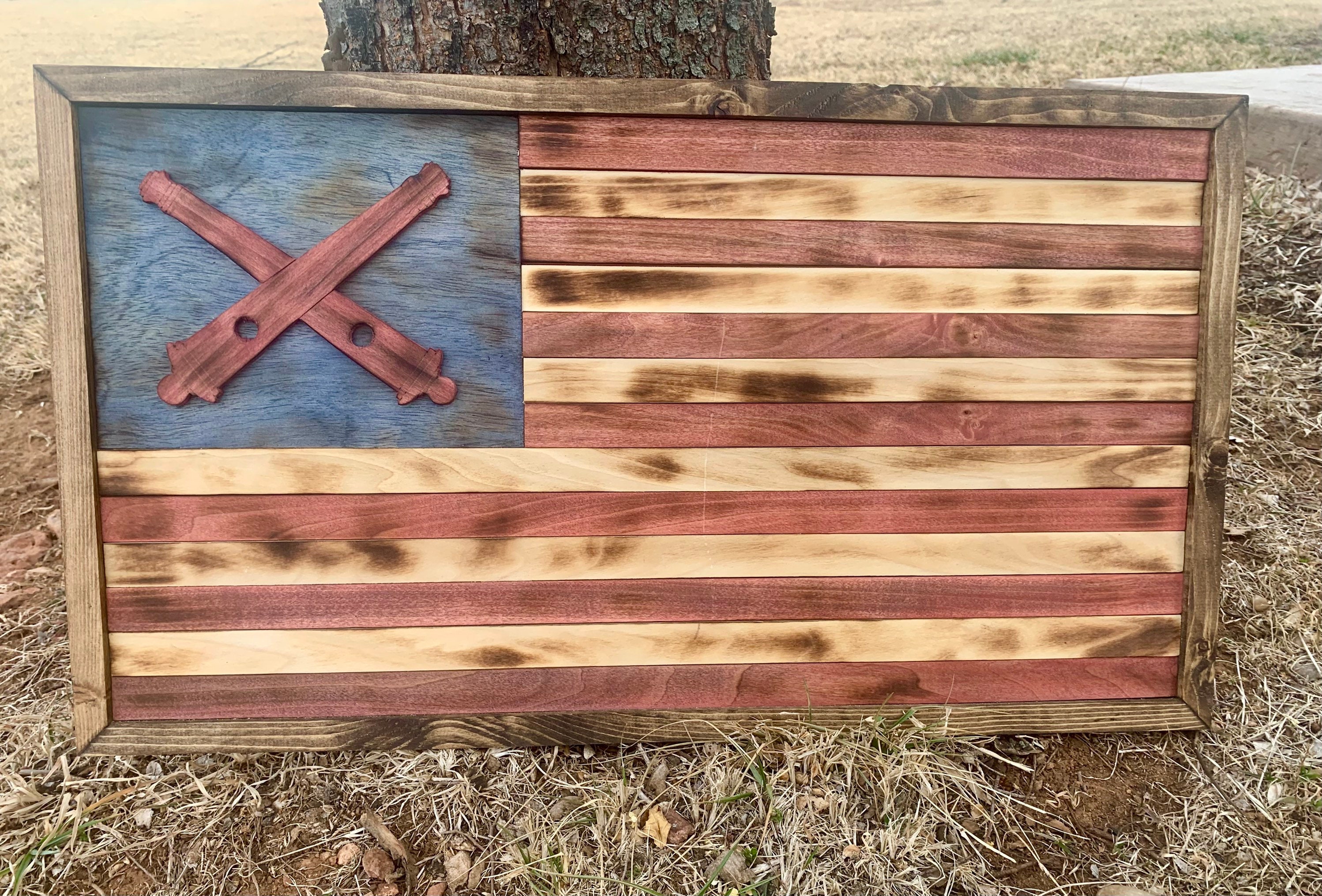 Wood Military Army Field Artillery American Flag | Etsy