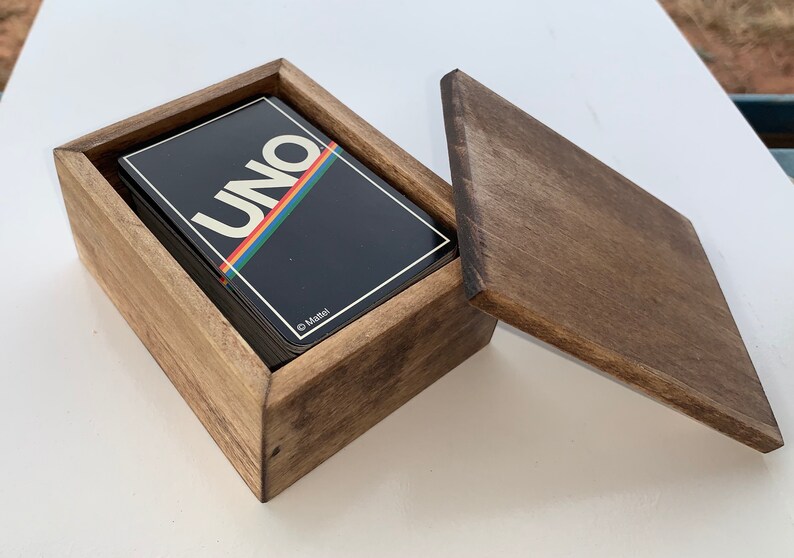 Wooden Playing Card Box | Etsy