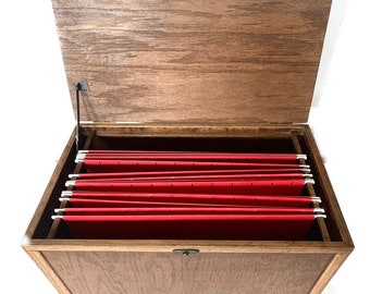 Wood Hanging File Box - Etsy