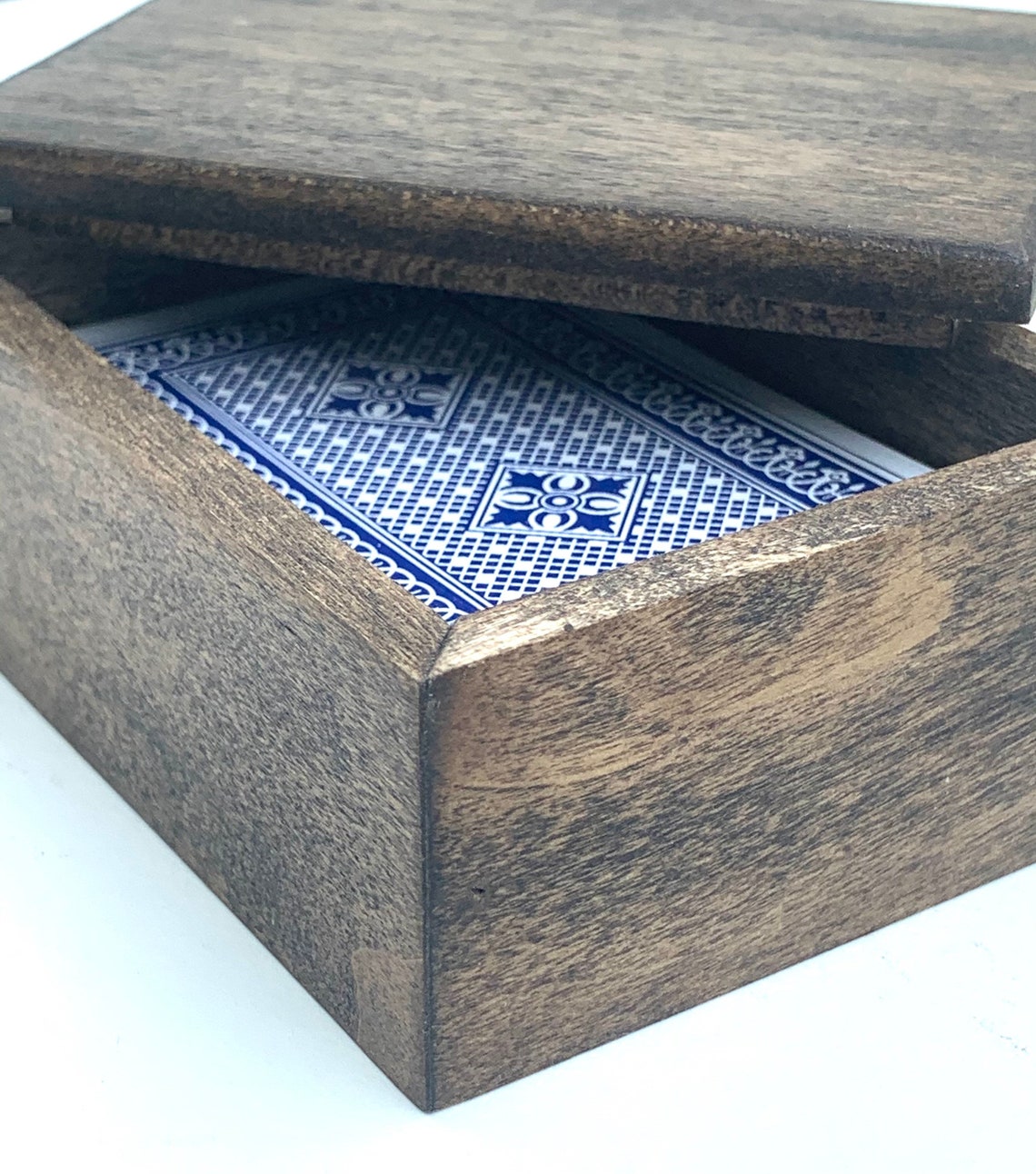 Wooden Playing Card Box - Etsy