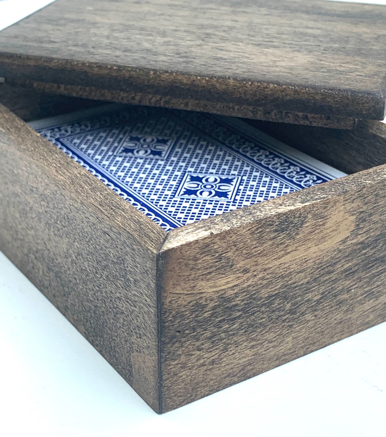 Wooden Playing Card Box - Etsy