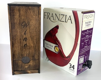 Wooden Case for Boxed Wine the 5L Black Winewood Case Fits 3 & 5 Liter ...