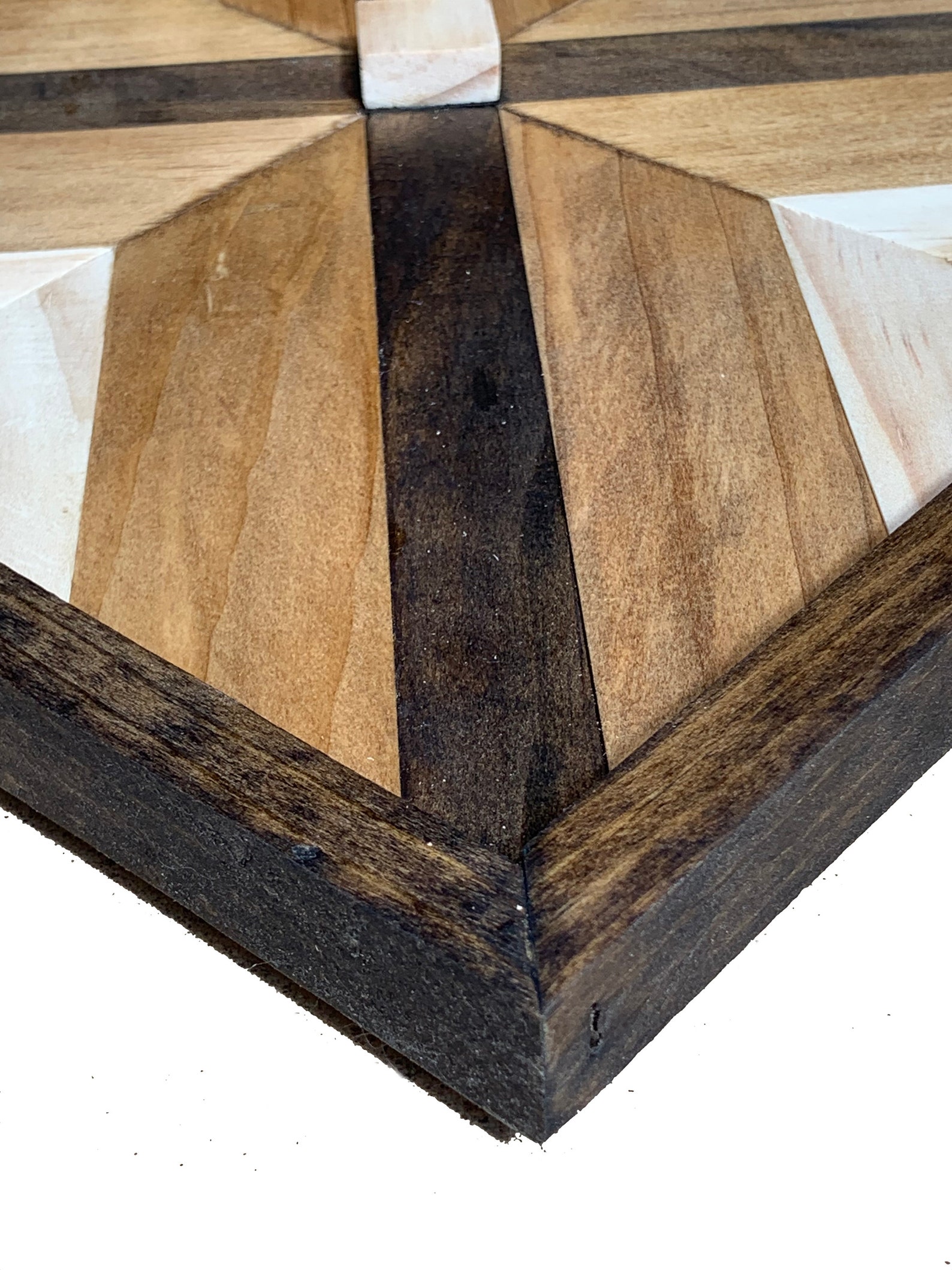 Rustic Wood Geometric Square Wall Art - Etsy