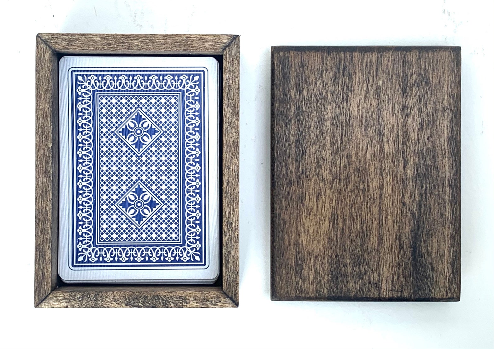 Wooden Playing Card Box - Etsy