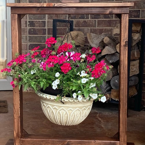 Hanging Plant Stand Hanging Flower Basket Stand - Etsy