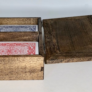 Double Deck Playing card box | Etsy