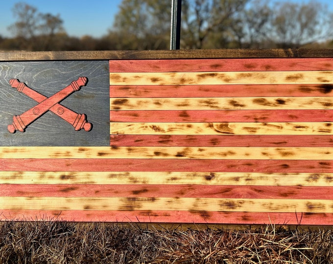 Wood Military Army Field Artillery American Flag - Etsy