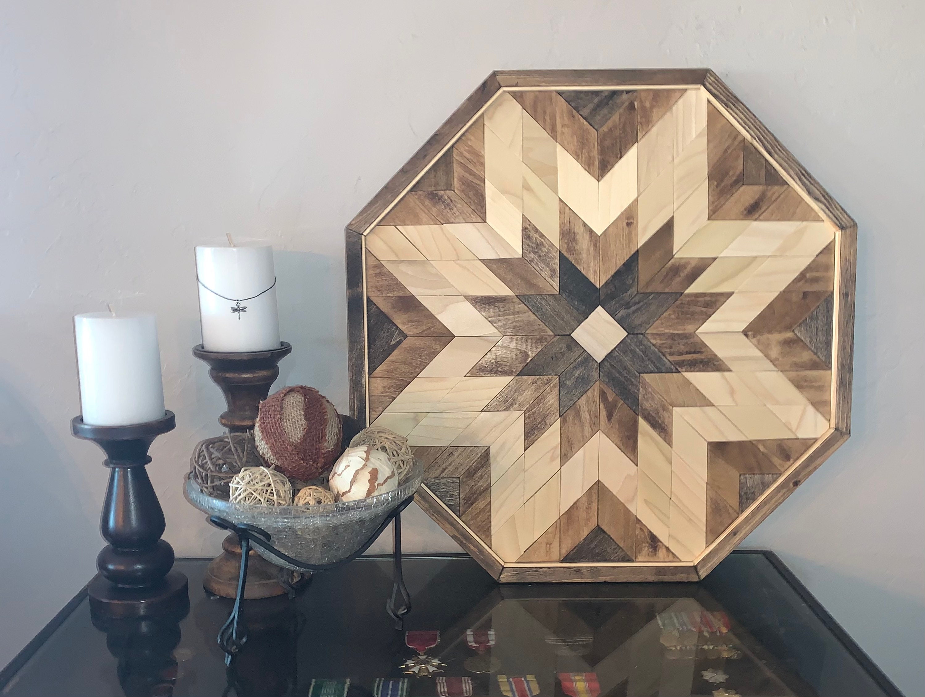 Octagon Wood Wall Art - Etsy