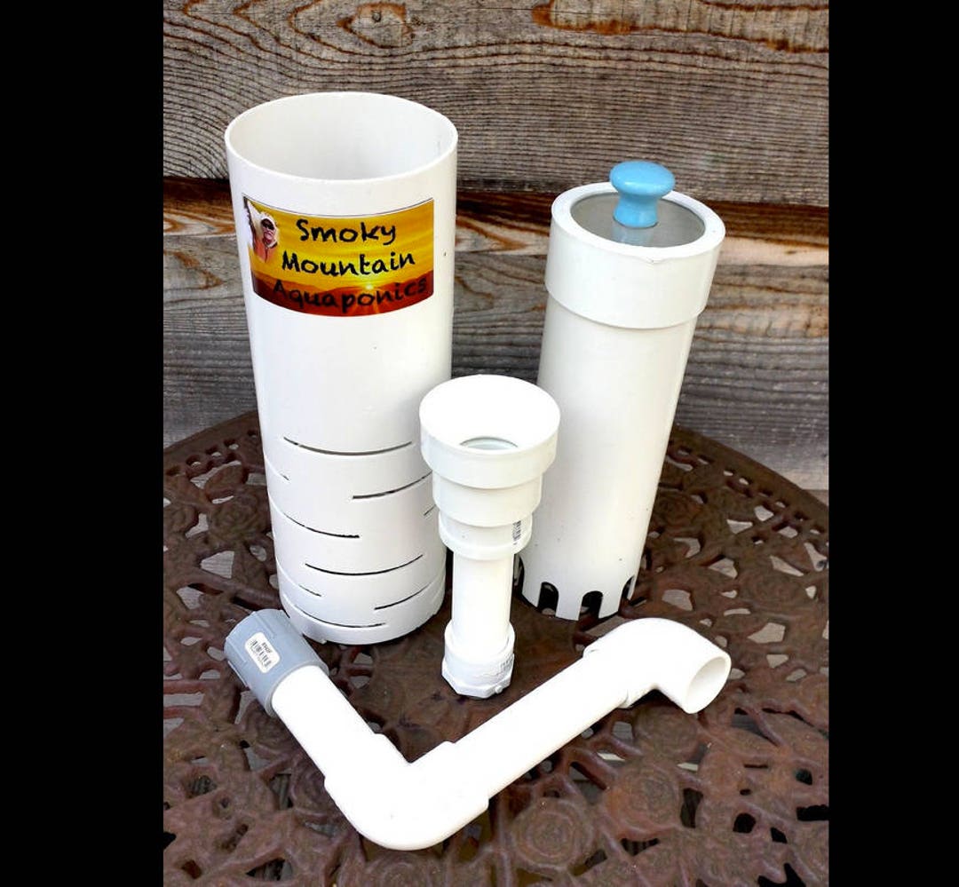 Aquaponics Bell Siphon CLEAR Top, IBC 10" MEDIA, Easily Adjustable ...