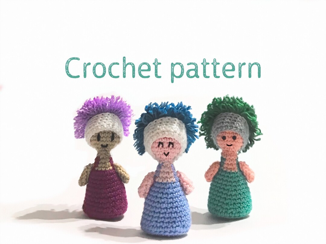 Crochet Mini Doll Pattern Amigurumi Afro Hairstyle PDF DIY Doll ...