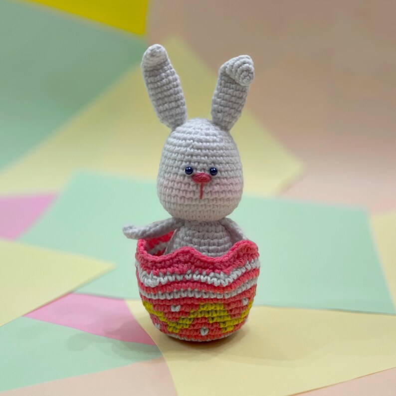 Crochet Easter Bunny Egg Pattern: Easy Amigurumi Toy (PDF) - Etsy