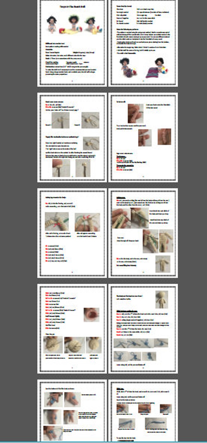 Crochet Doll Pattern Crochet Mini Doll Pattern Crochet - Etsy